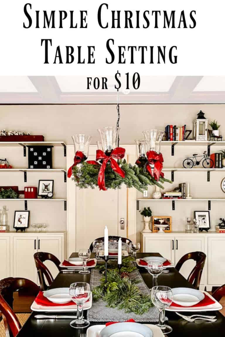 Simple Christmas Table Setting for $10 - Design Morsels