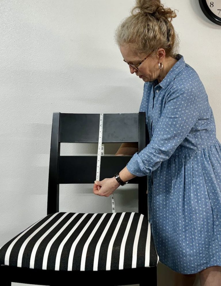 No Sew Chair Back Cover Tutorial - Design Morsels