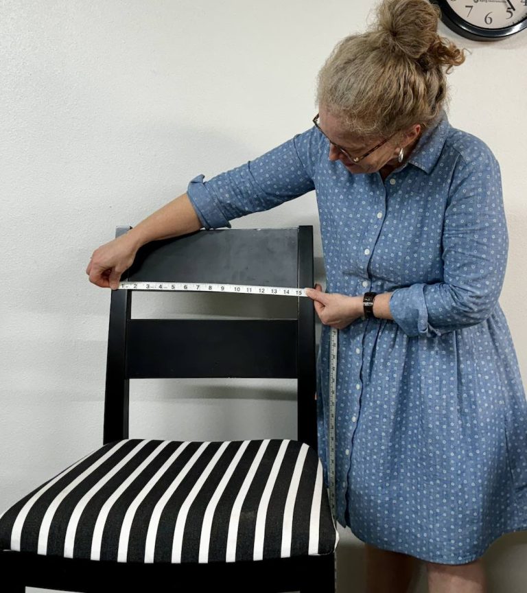 No Sew Chair Back Cover Tutorial - Design Morsels