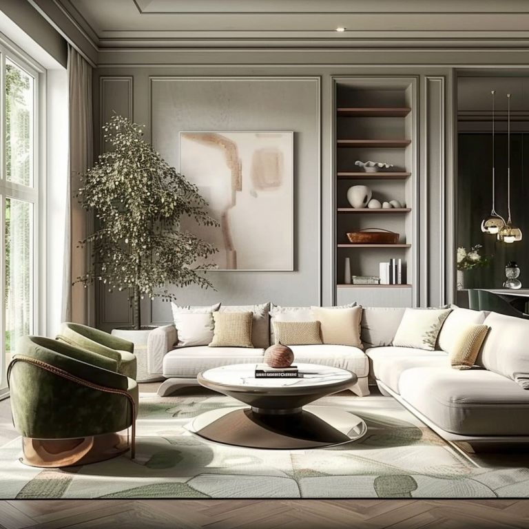 Green Living Rooms of All Styles - Design Morsels